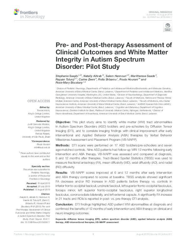 (PDF) Pre-and Post-therapy Assessment of Clinical Outcomes and White ...