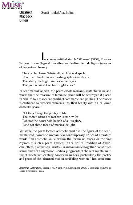 (PDF) Sentimental Aesthetics