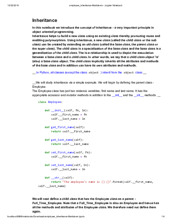 Pdf Employee Inheritance Markdown Jupyter Notebook Navyaraga