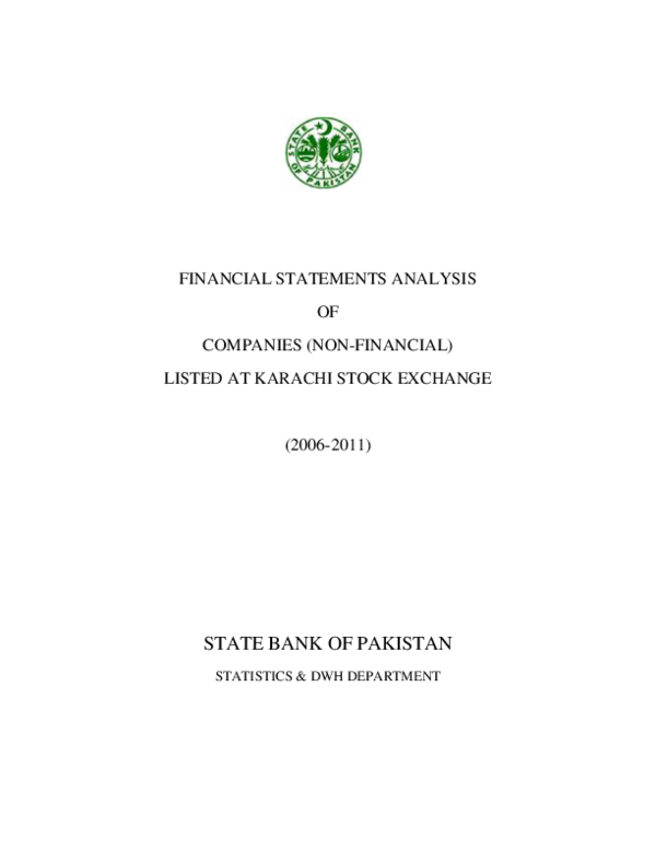 (PDF) FINANCIAL STATEMENTS ANALYSIS OF COMPANIES (NON-FINANCIAL) LISTED ...