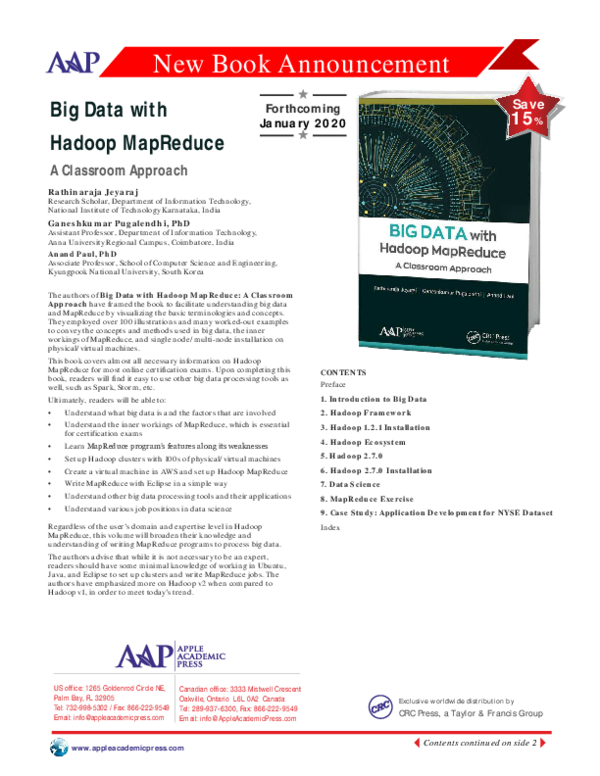 (PDF) Big Data with Hadoop MapReduce: A Classroom Approach