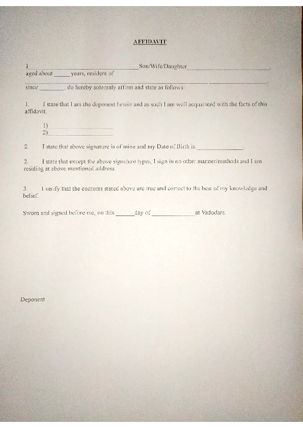 (PDF) Signature Affidavit