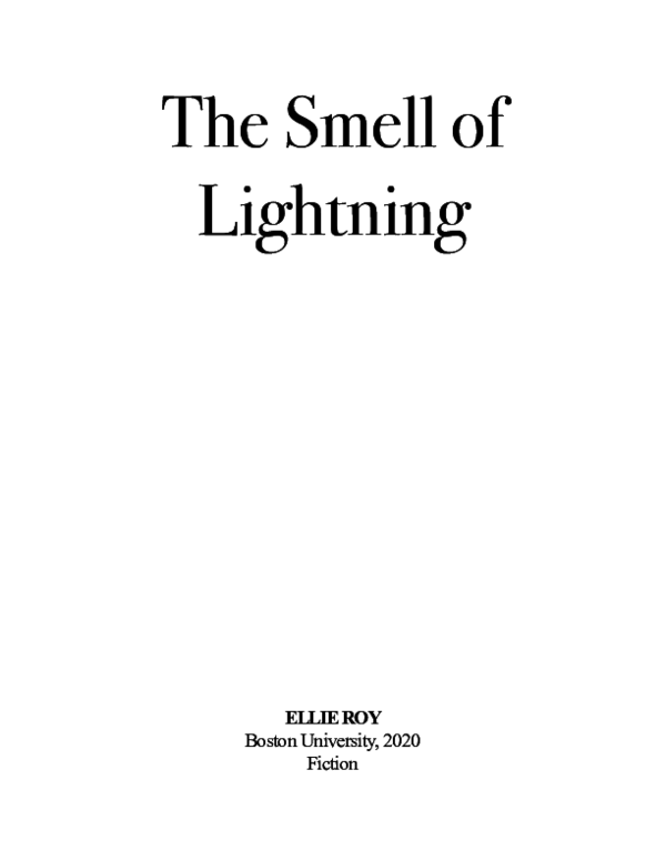 (PDF) The Smell of Lightning