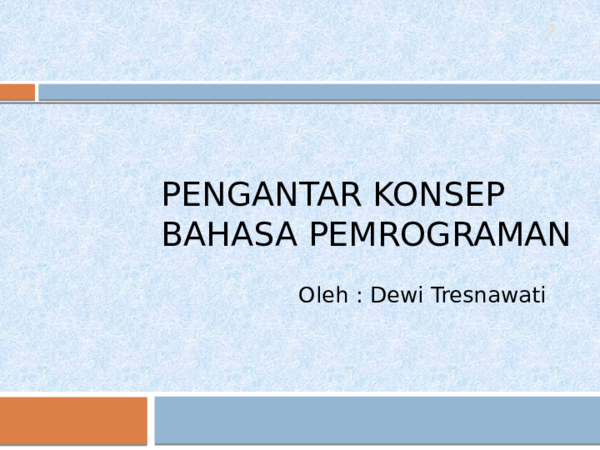 (PPT) Pengantar Konsep Bahasa Pemrograman