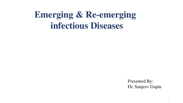 (PPT) Emerging nd reemerging infections