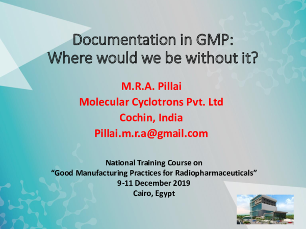 (PPT) Documentation in GMP: Where would we be without it?