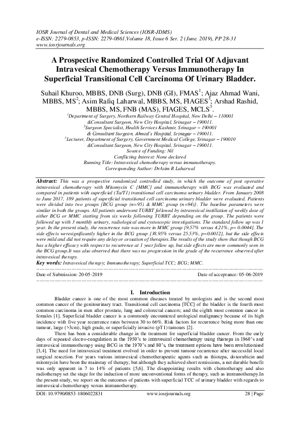 (PDF) A Prospective Randomized Controlled Trial Of Adjuvant ...