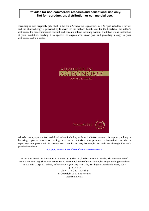 (PDF) Bio-Intervention of Naturally Occurring Silicate Minerals for ...