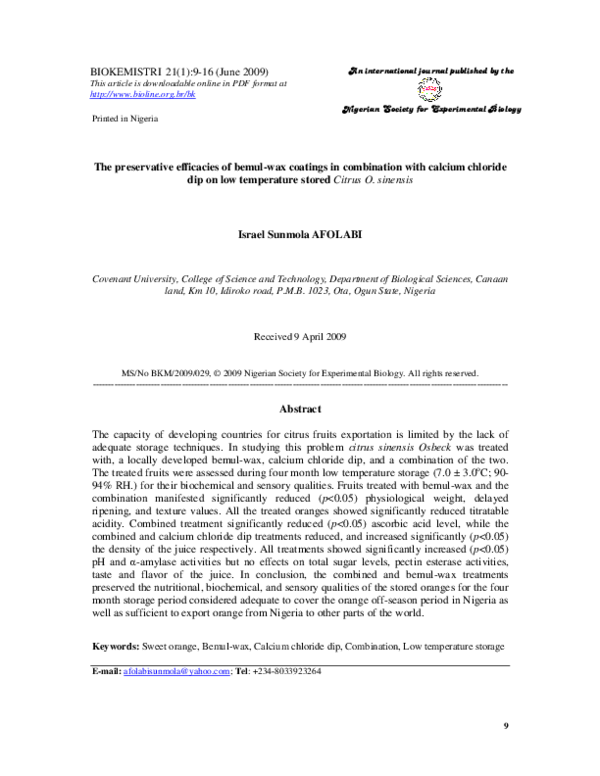 (PDF) The preservative efficacies of bemul-wax coatings in combination ...