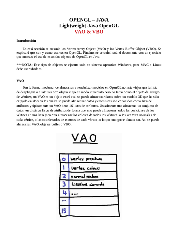 Pdf Opengl Java Lightweight Java Opengl Vao And Vbo Ing Manuel Ruiz Méndez 3142