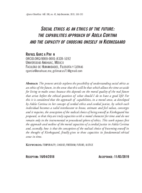 (PDF) Social Ethics as an Ethics of the future: the capabilities ...