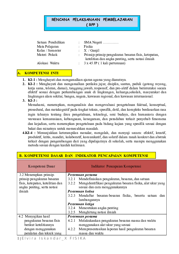 (DOC) RPP Pengukuran