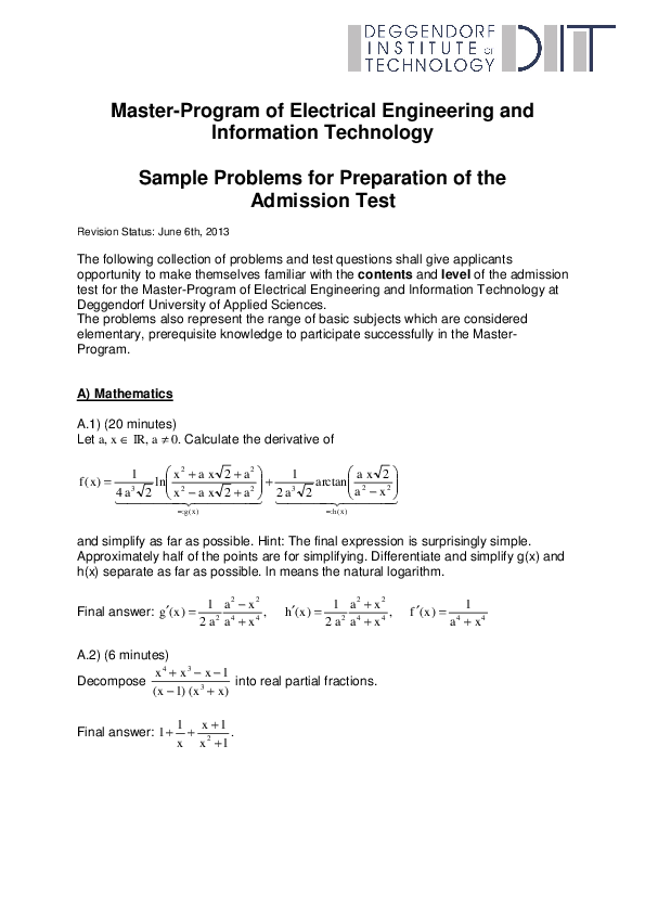 (PDF) Master-Program of Electrical Engineering and Information ...