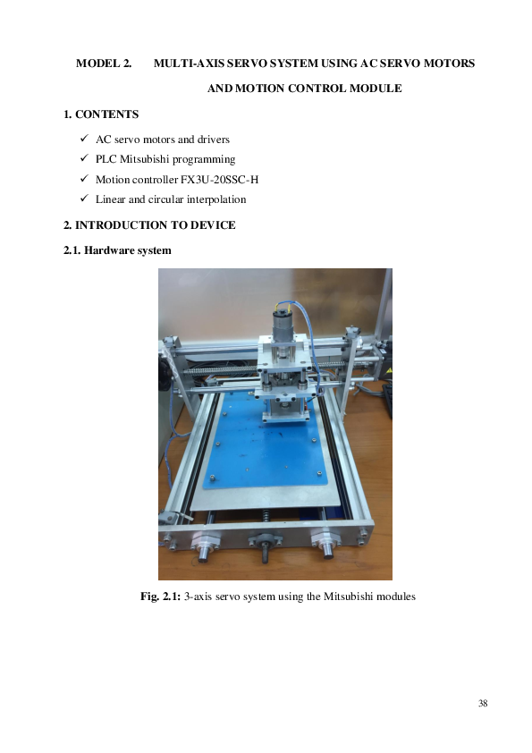 Pdf Model 2 Multi Axis Servo System Using Ac Servo Motors And Motion Control Module 1 Contents