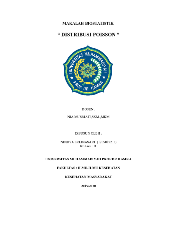 (DOC) Makalah distribusi poisson