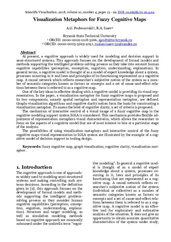 (PDF) Visualization Metaphors for Fuzzy Cognitive Maps