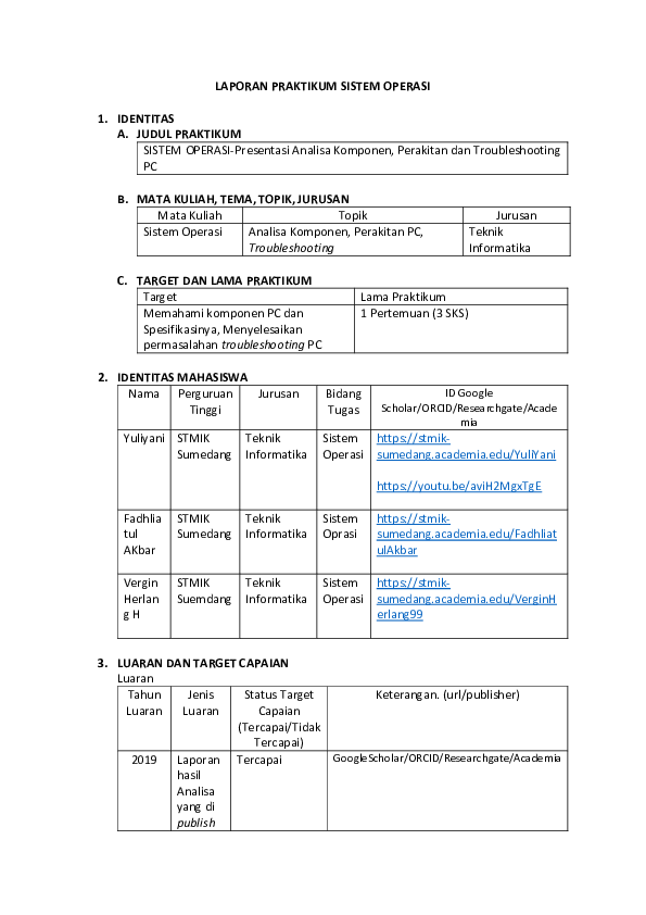 (DOC) LAPORAN PRAKTIKUM SISTEM OPERASI
