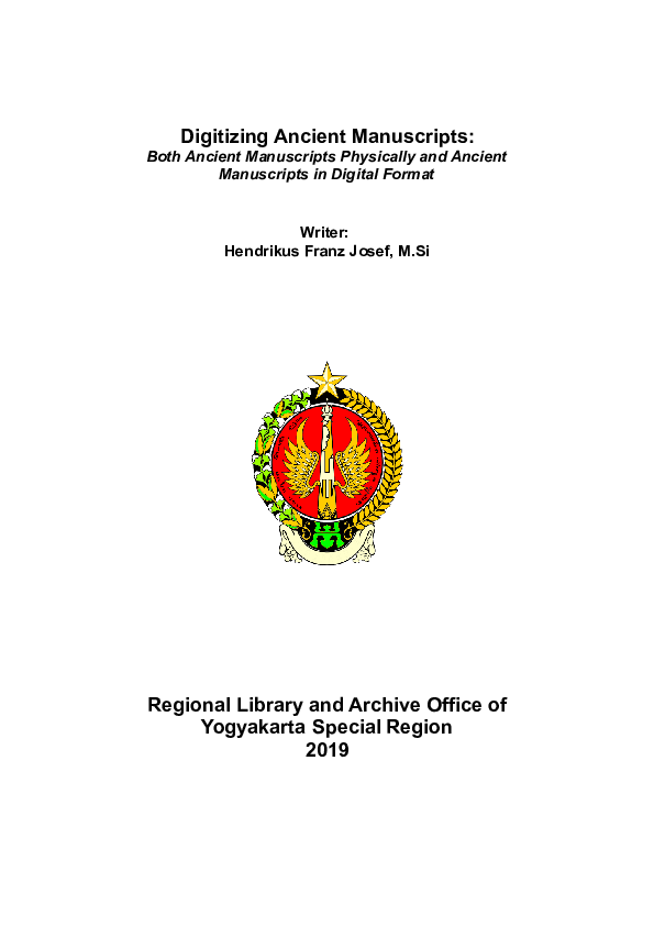 (DOC) Digitizing Ancient Manuscripts: Both Ancient Manuscripts ...