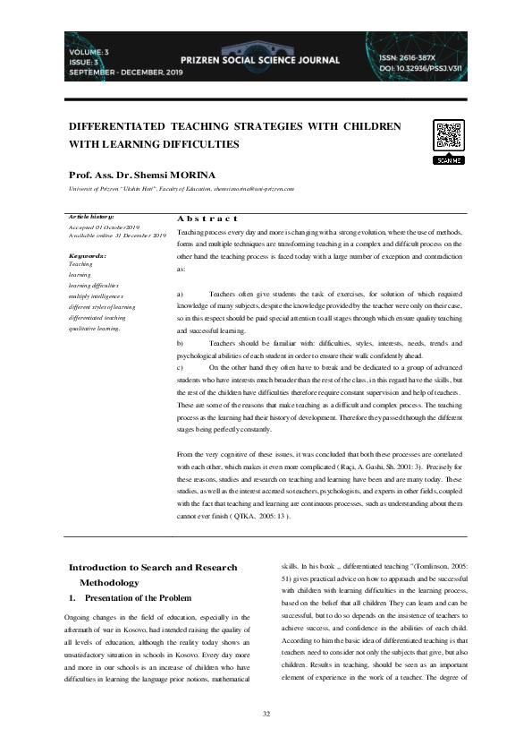 (PDF) DIFFERENTIATED TEACHING STRATEGIES WITH CHILDREN WITH LEARNING ...