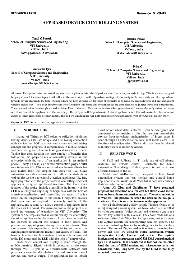 (PDF) APP BASED DEVICE CONTROLLING SYSTEM