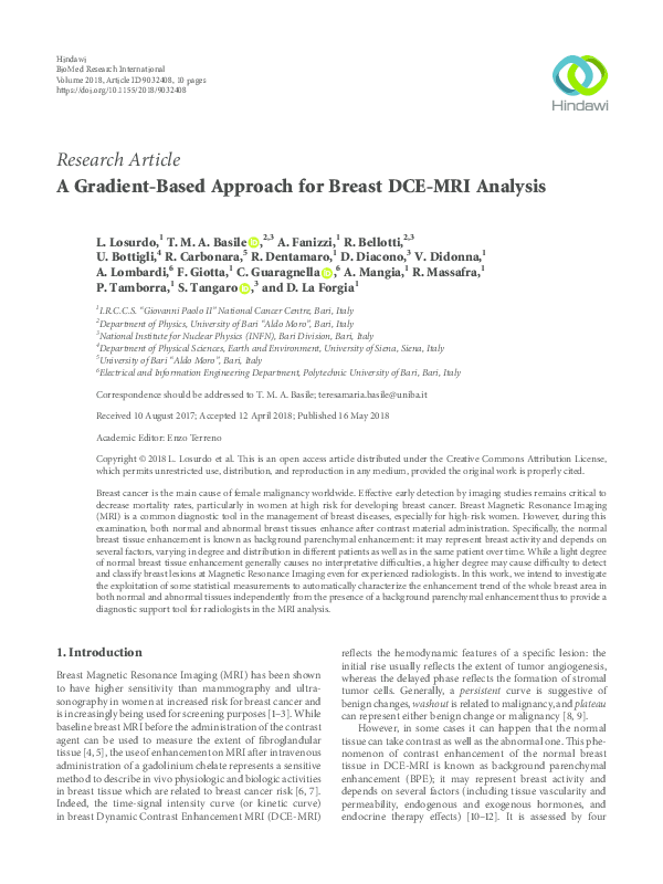(PDF) A Gradient-Based Approach for Breast DCE-MRI Analysis