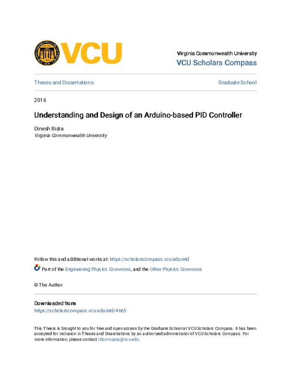 Pdf Understanding And Design Of An Arduino Based Pid Controller Understanding And Design Of An