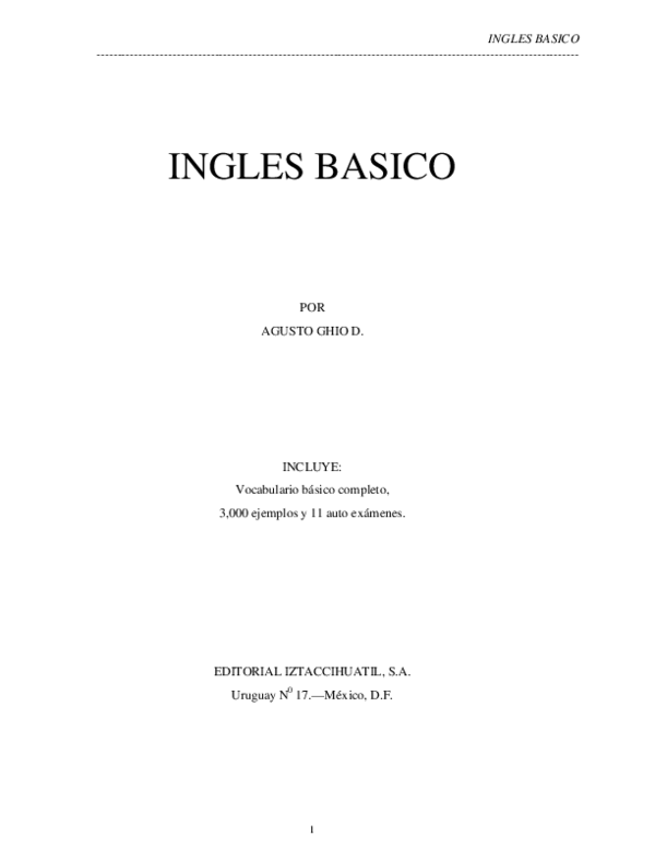 (PDF) Ingles basico