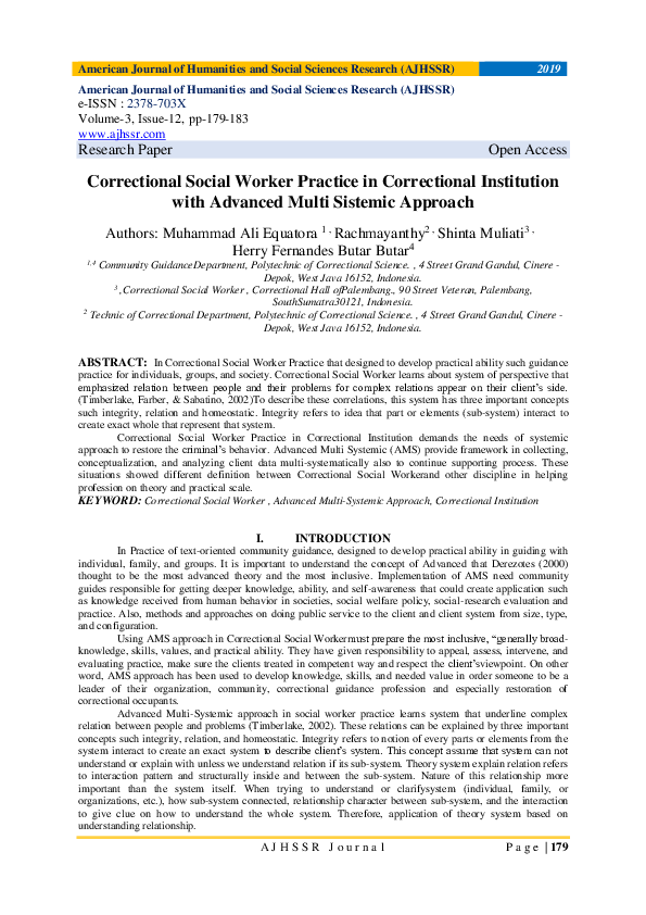 (PDF) Correctional Social Worker Practice in Correctional Institution ...