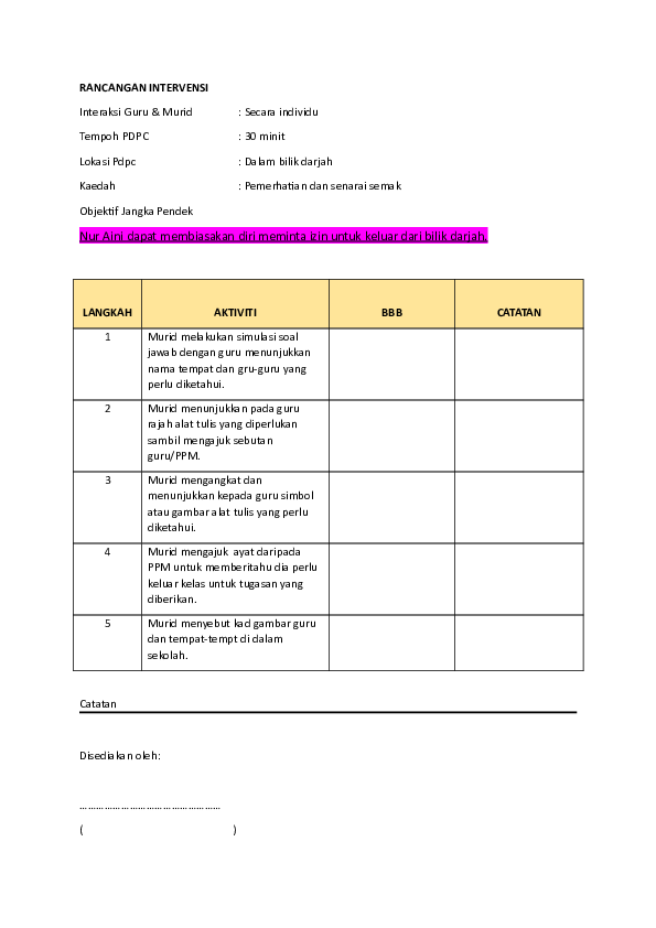 (DOC) RANCANGAN INTERVENSI