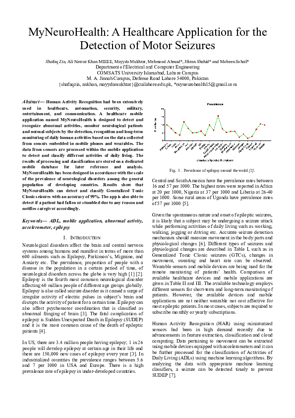 (PDF) MyNeuroHealth: A Healthcare Application for the Detection of Motor Seizures