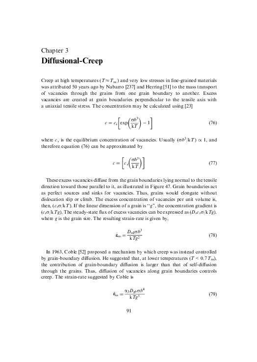 (PDF) Chapter 3 Diffusional Creep