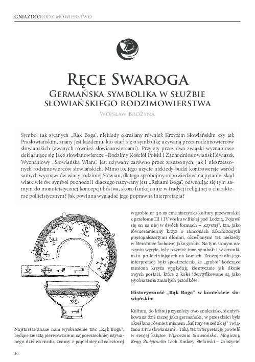 (PDF) Ręce Swaroga. Germańska symbolika w służbie słowiańskiego ...