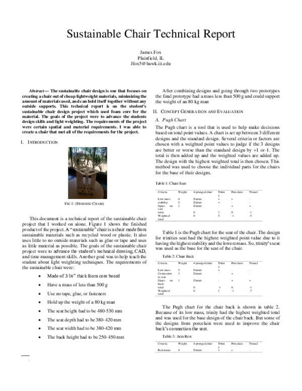 (DOC) Chair technical report