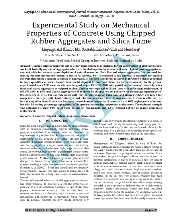 (PDF) Experimental Study on Mechanical Properties of Concrete Using ...