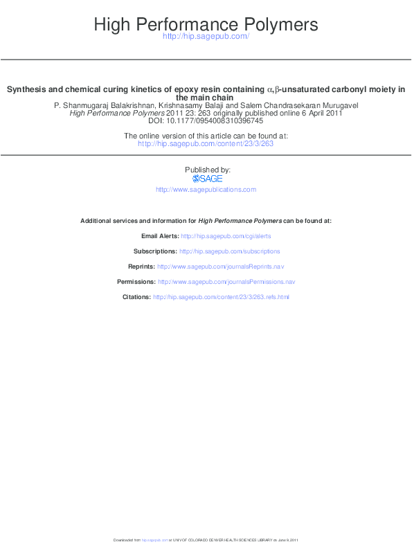 (PDF) High Performance Polymers High Performance Polymers