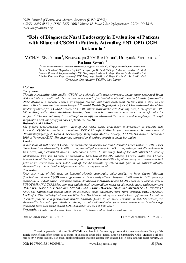 (PDF) "Role of Diagnostic Nasal Endoscopy in Evaluation of Patients ...