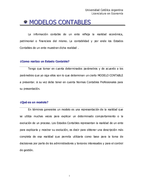 (PDF) Modelos contables UCA