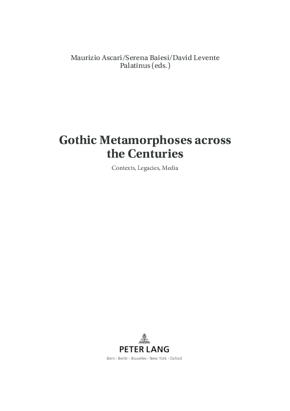 (PDF) Humans and Machines: Gothic Legacy and the Screen of the ...