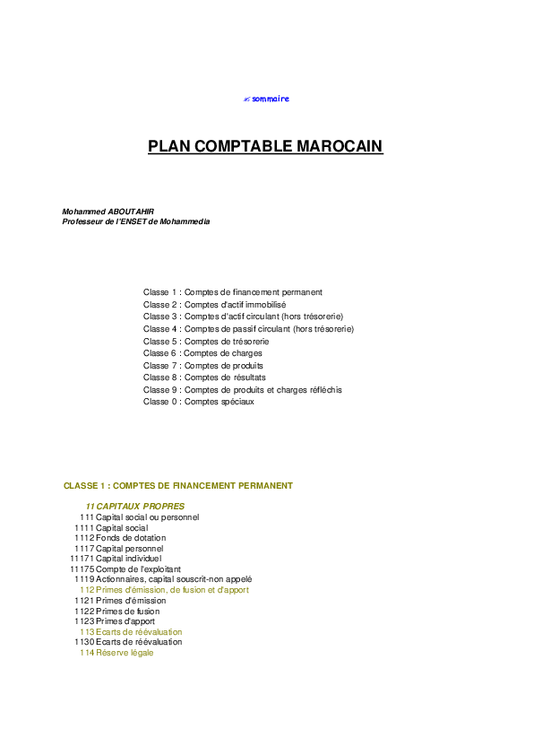 (PDF) PLAN COMPTABLE MAROCAIN