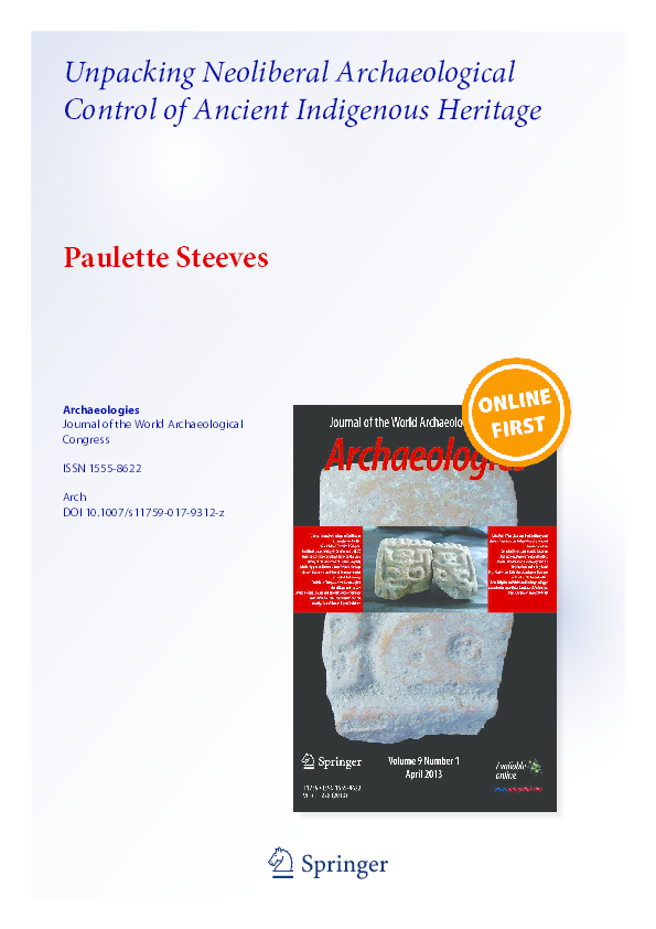 (PDF) Academia, Archaeology, CRM, and Tribal Historic ...