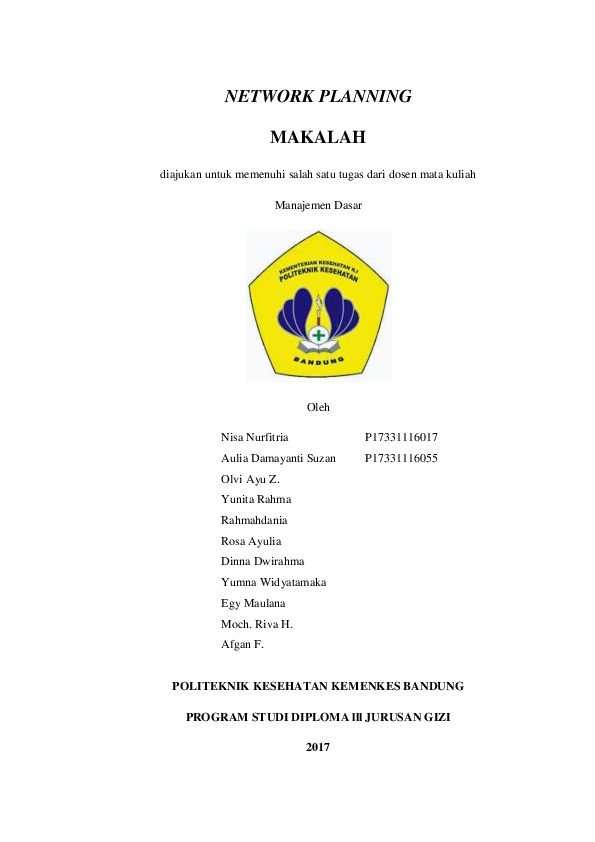 (DOC) MAKALAH NETWORK PLANNING