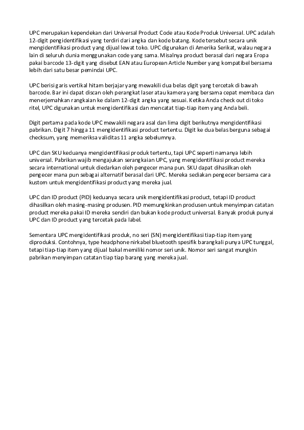 (DOC) Mengenal UPC | Vina Lim - Academia.edu