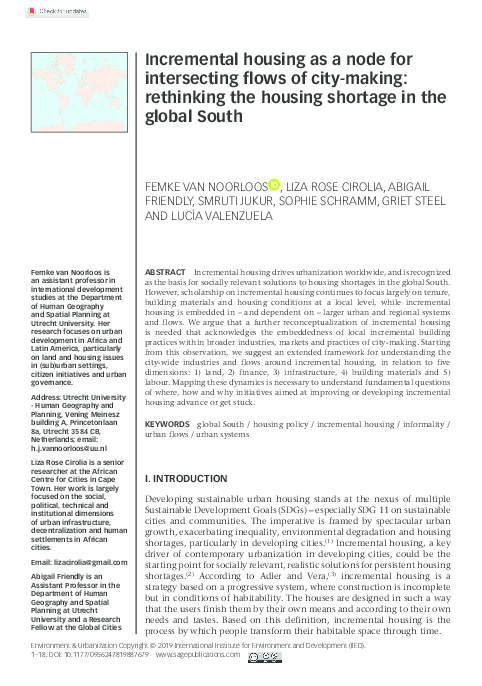 (PDF) Incremental housing as a node for intersecting flows of city-making: rethinking the ...