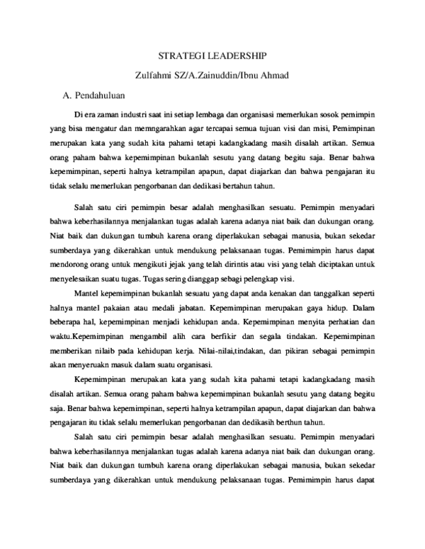 (DOC) STRATEGI LEADERSHIP