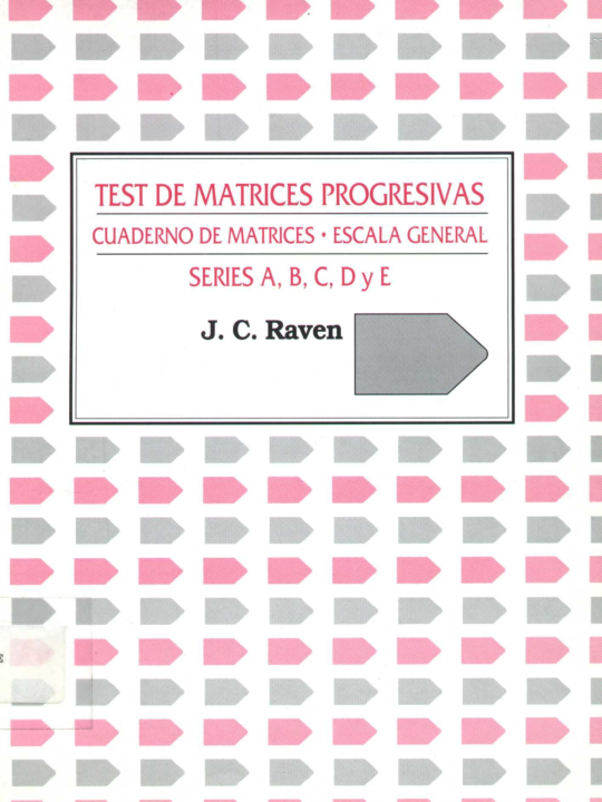 (PDF) RAVEN Adultos Escala General CUADERNILLO