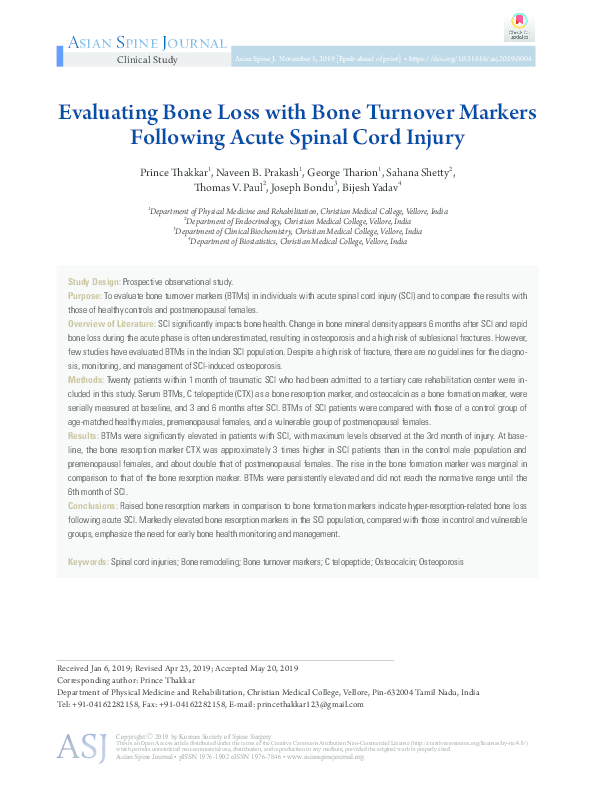 (PDF) Asian Spine Journal Asian Spine Journal Evaluating Bone Loss with ...