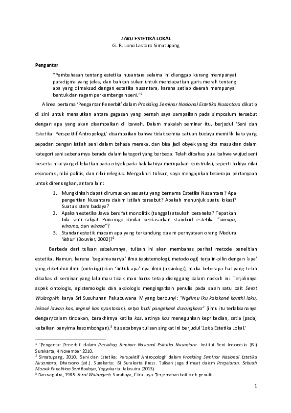 (DOC) LAKU ESTETIKA LOKAL
