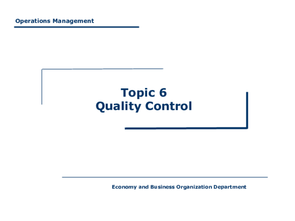 (PPT) Quality Control Slides
