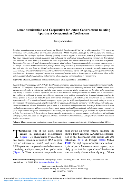 (PDF) Labor Mobilization and Cooperation for Urban Construction ...