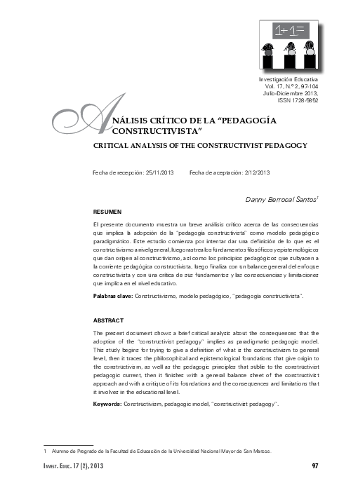 (PDF) Análisis critico constructiva